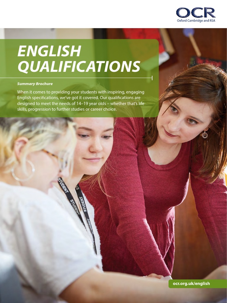 English Qualifications: Summary Brochure | PDF | English Studies | Test ...