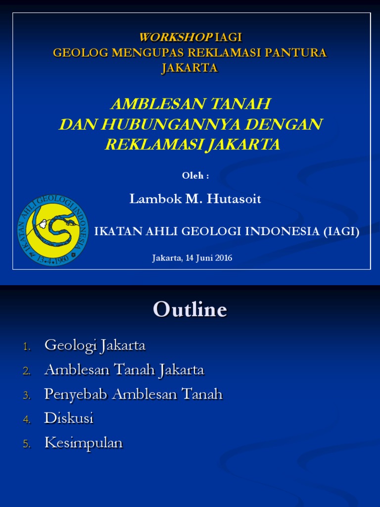 Amblesan Tanah Dan Hubungannya Dengan Reklamasi Jakarta | PDF