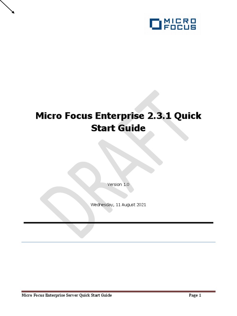 Micro Focus Enterprise Server Quick Start | PDF | Port (Computer ...