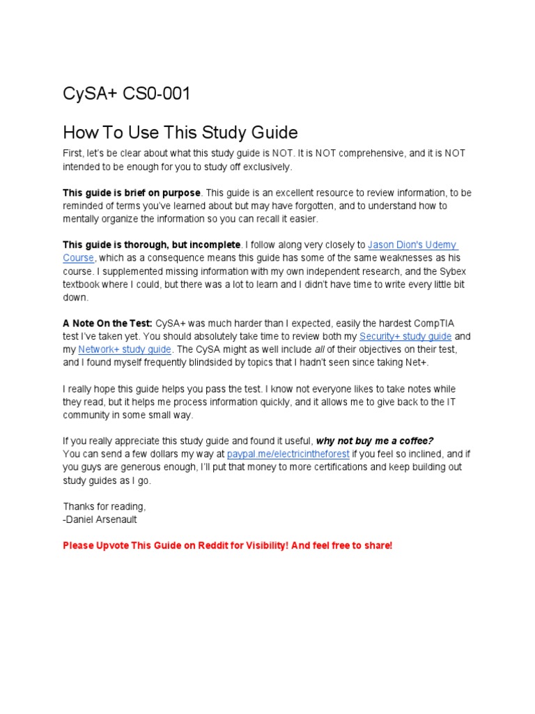 CySA+ Study Guide Public | PDF | Domain Name System | Vulnerability ...