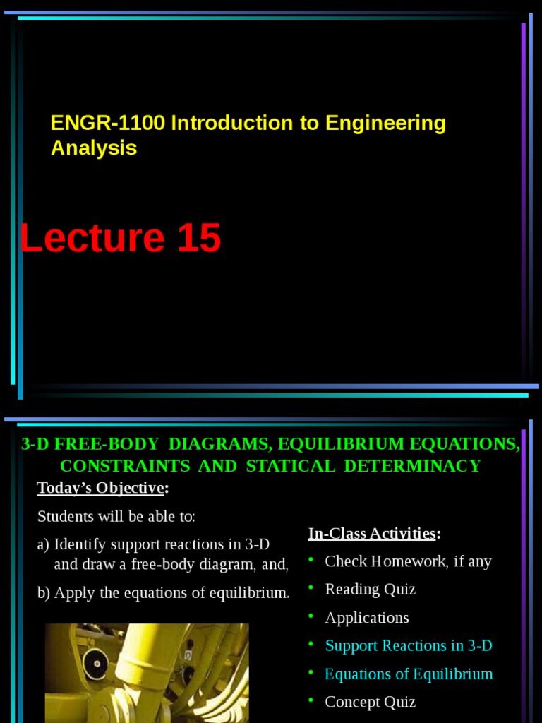 ENGR-1100 Introduction To Engineering Analysis | PDF | Force | Classical Mechanics