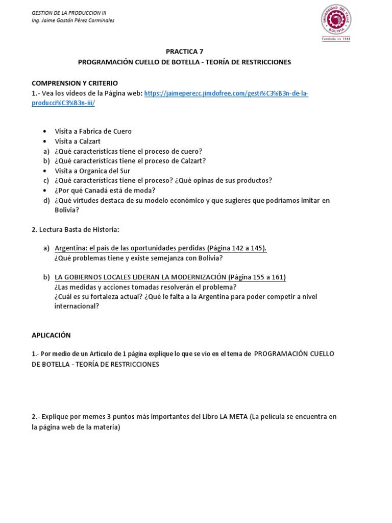 Practica - 7 Programacion Cuello de Botella | PDF