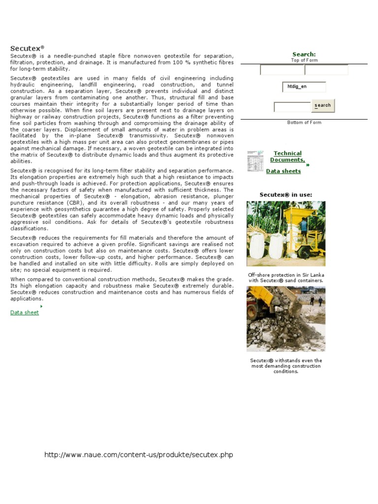 Secutex | PDF | Civil Engineering | Materials