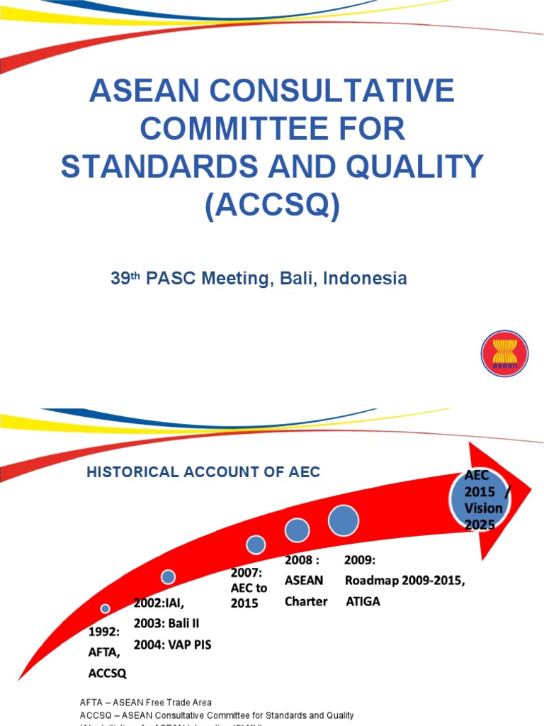 Asean Consultative Committee For Standards and Quality (Accsq) | PDF