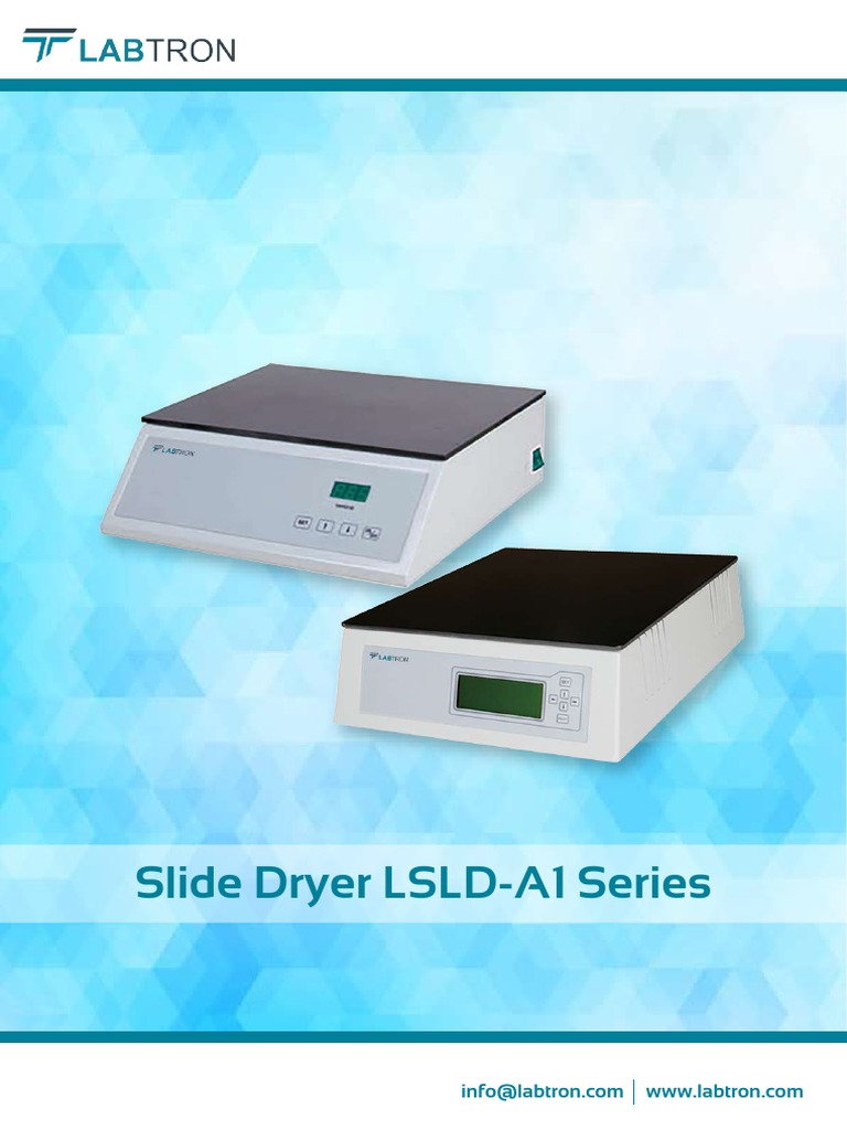 Slide Dryer LSLD A10 | PDF | Histology | Temperature