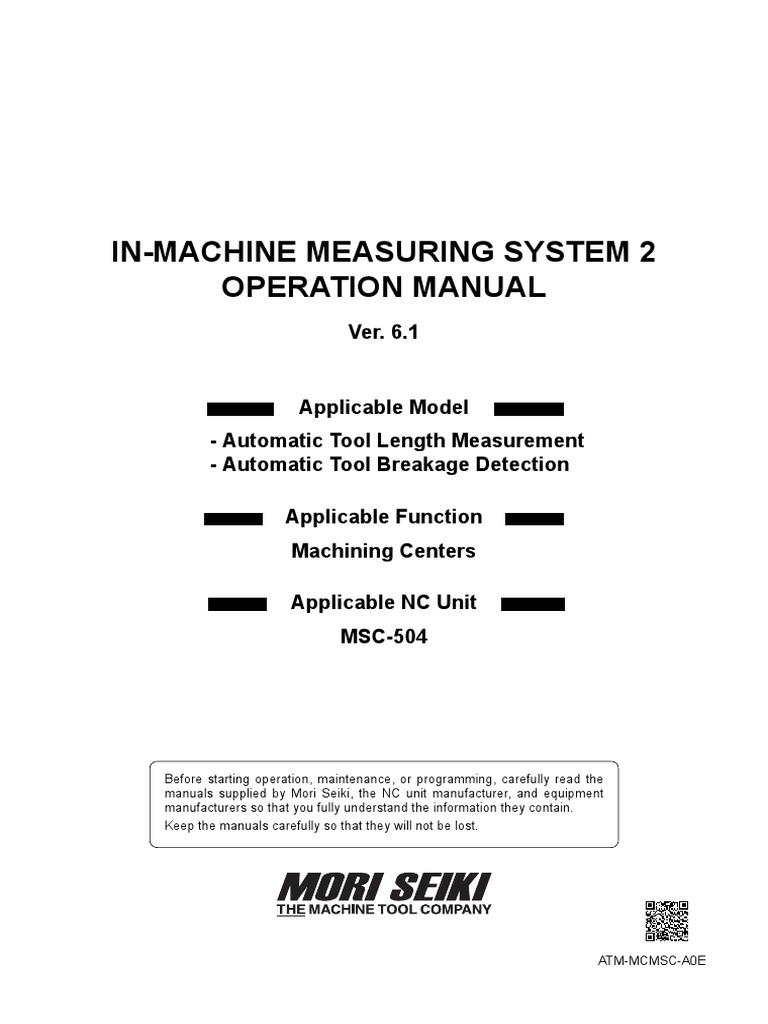 In-Machine Measuring System Manual | PDF | Subroutine | Variable ...