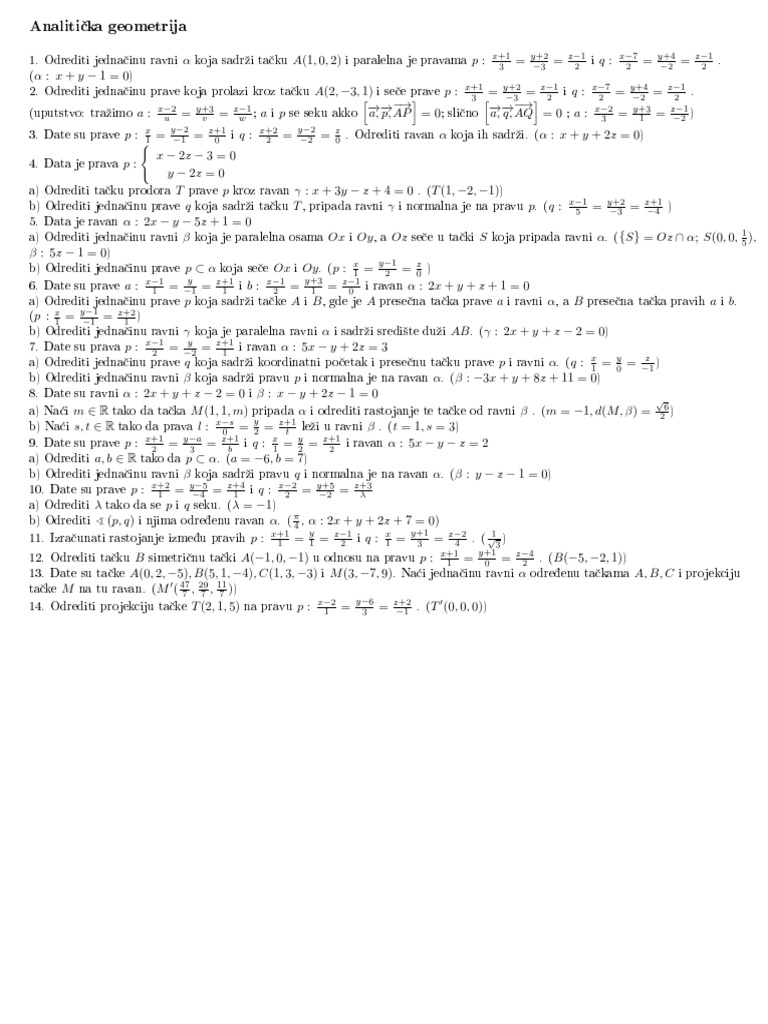 Analiticka Domaci 2 | PDF