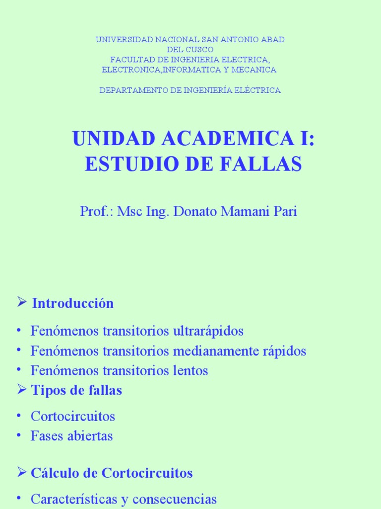 Cálculo de Cortocircuitos en SEP | PDF | Corriente eléctrica | Ingenieria Eléctrica