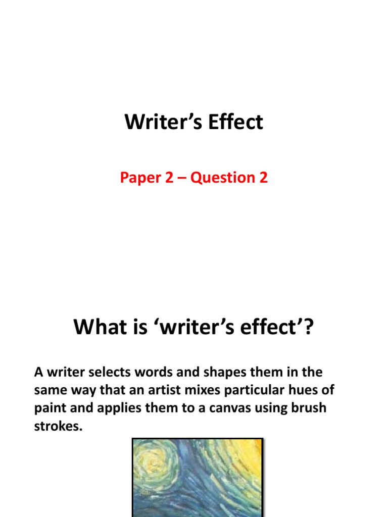 Writers Effect | PDF
