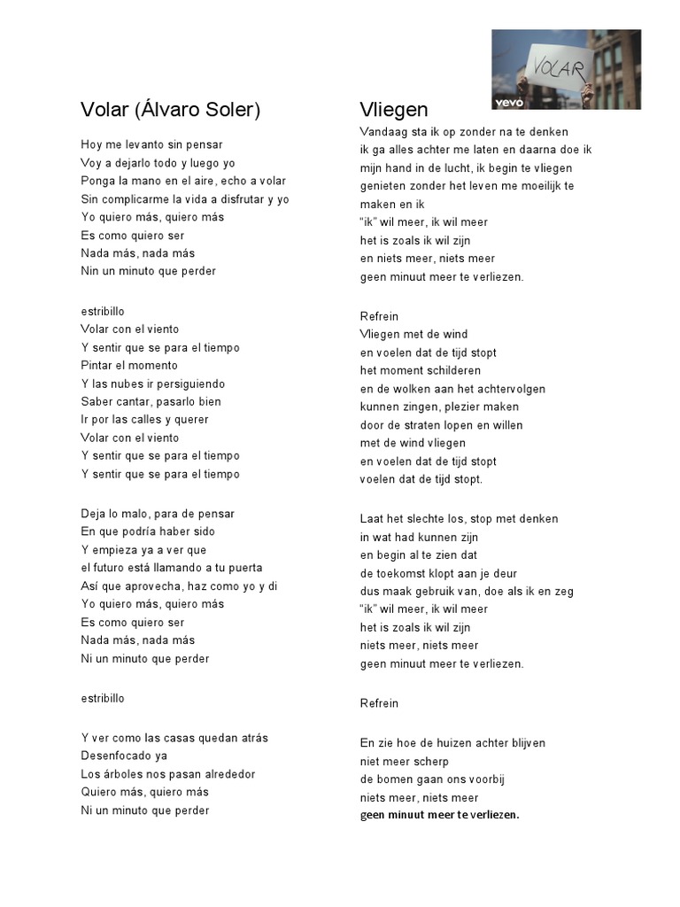 Volar Alvaro Soler | PDF