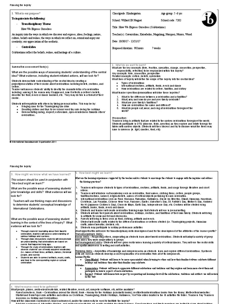 K - How We Express Ourselves - Celebrations | PDF | Traditions | Teachers