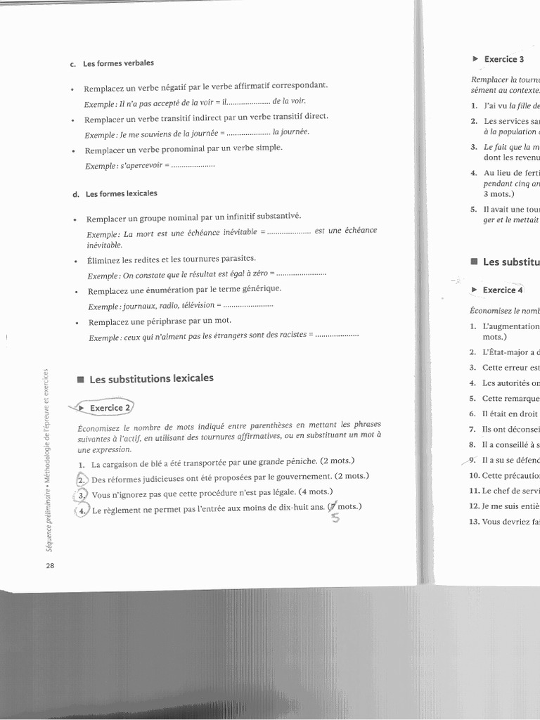 Exercices Reformulation 1 | PDF