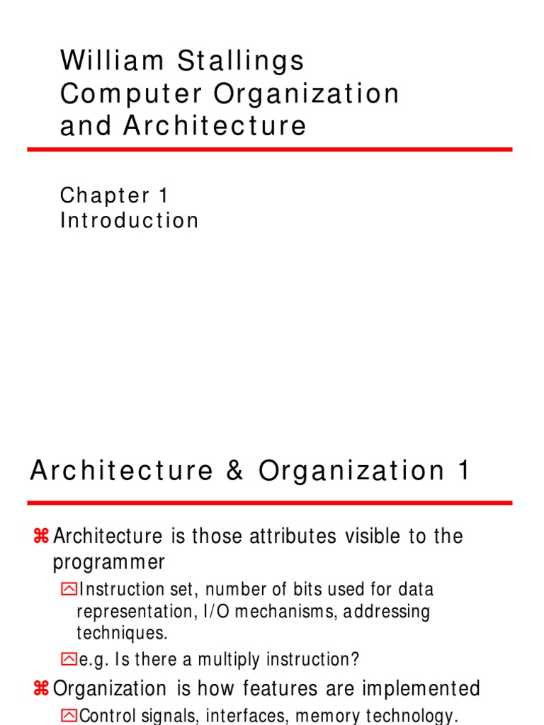 William Stallings Computer Organization and Architecture | PDF ...