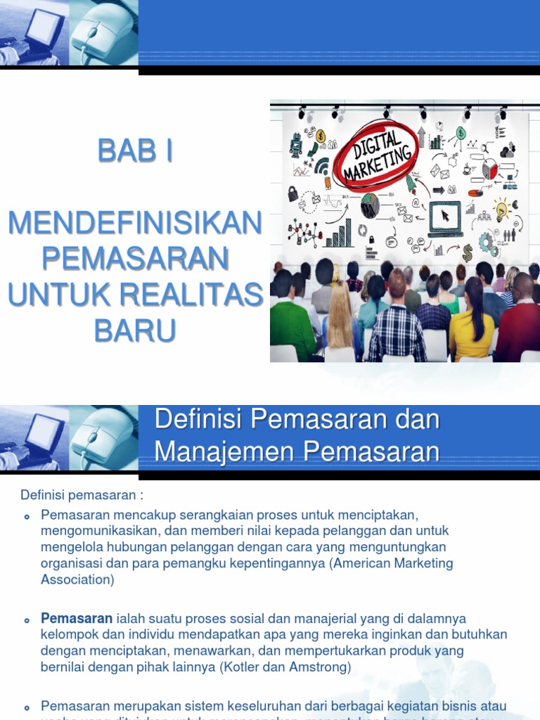 TM 1 - Bab 1 Mendefinisikan Pemasaran Untuk Realitas Baru | PDF