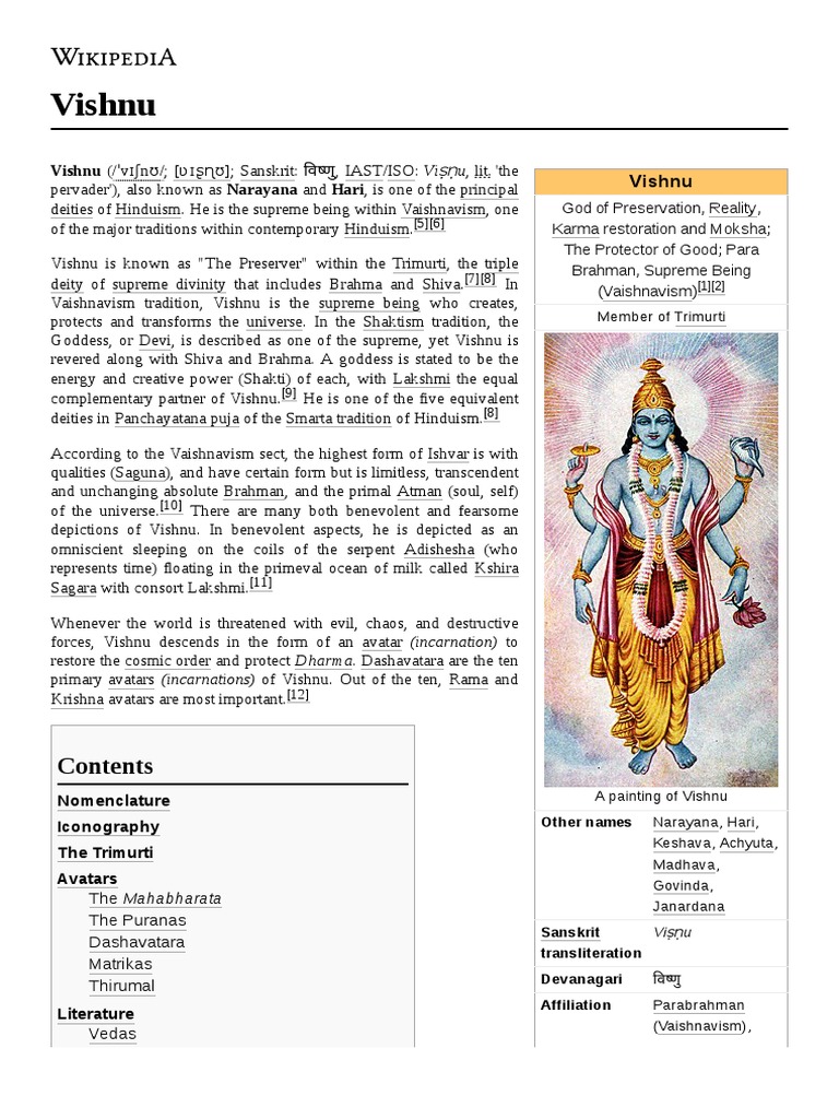 Vishnu | PDF | Vishnu | Vaishnavism