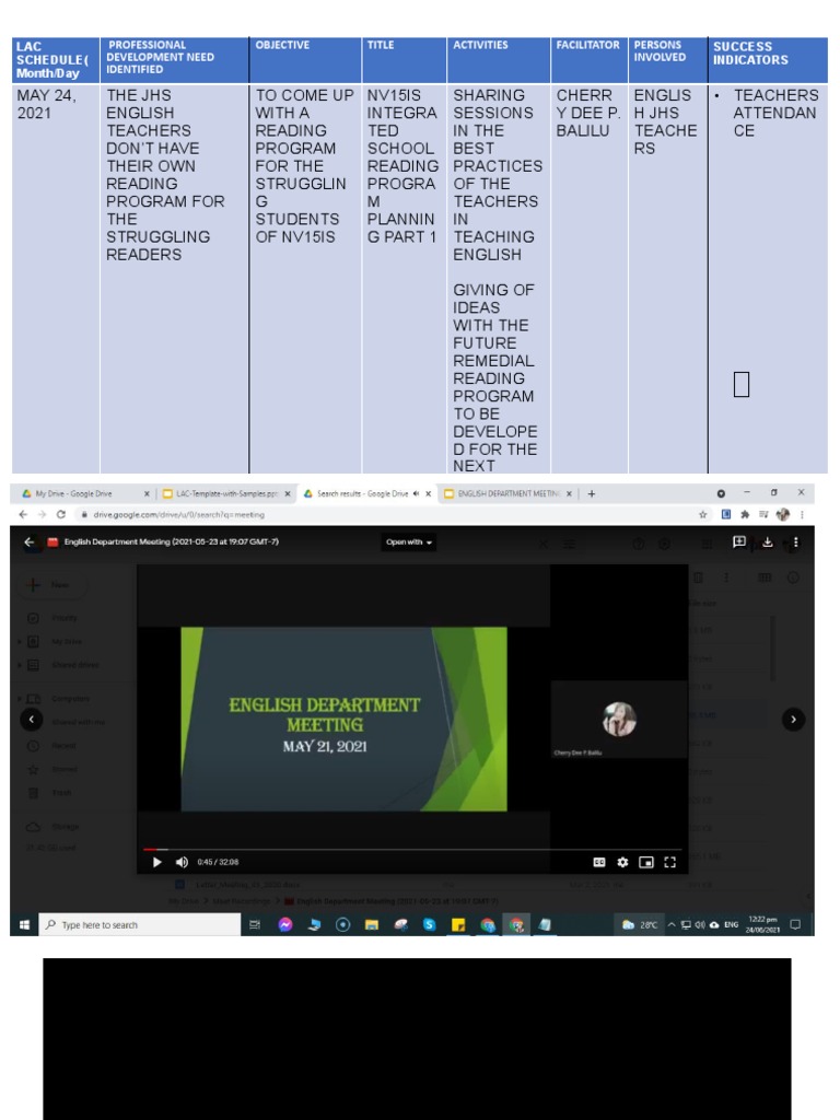 Sample Lac Session For English Department | PDF
