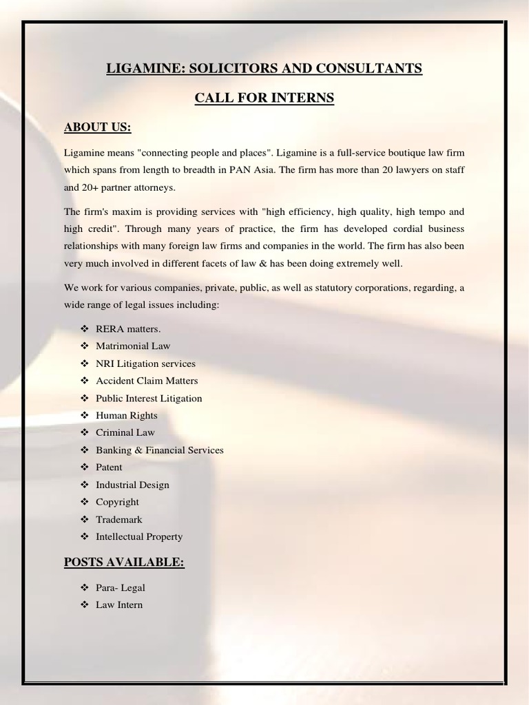 Call For Interns | PDF | Internship | Job Hunting