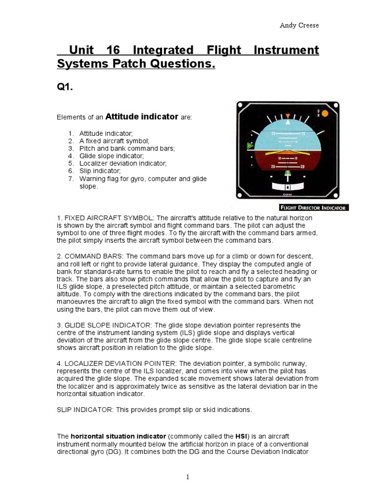 Flight Instrument Systems Explained | PDF | Equipment | Electrical ...
