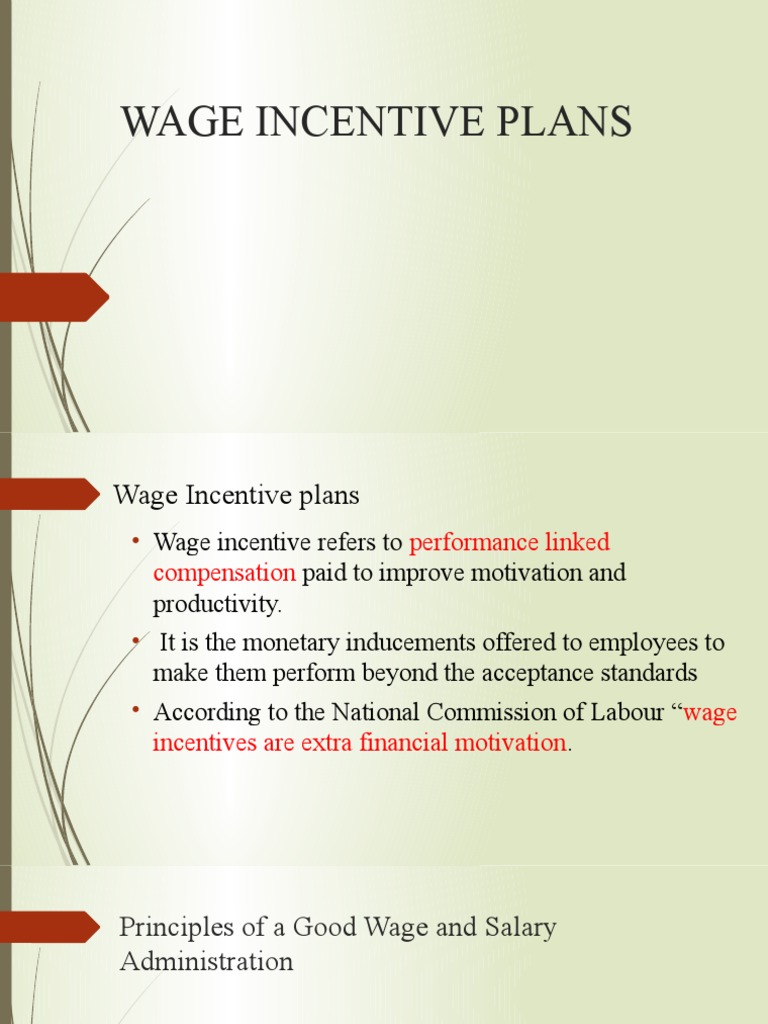3.wage Incentive Plan | PDF | Piece Work | Employment