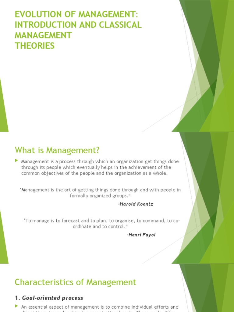 1 Evolution of Management | PDF | Bureaucracy | Max Weber