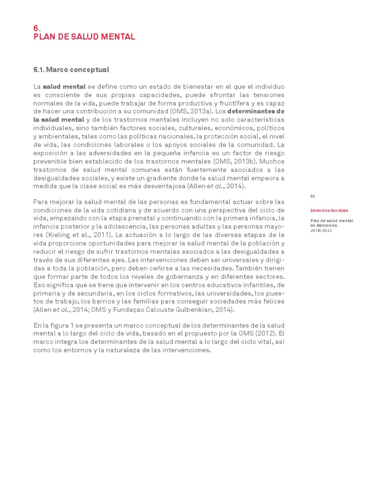 Plan de Salud Mental Barcelona 2016-2022 | PDF | Salud mental | Juventud