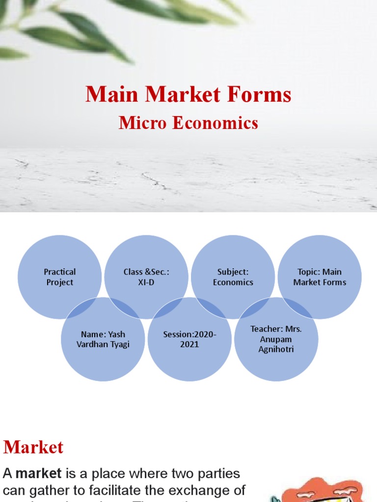 Main Market Forms: Micro Economics | PDF | Market (Economics) | Monopoly