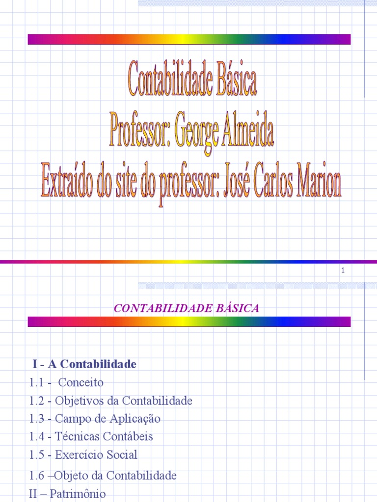 Contabilidade Basica - PPT | PDF | Contabilidade | Balancete