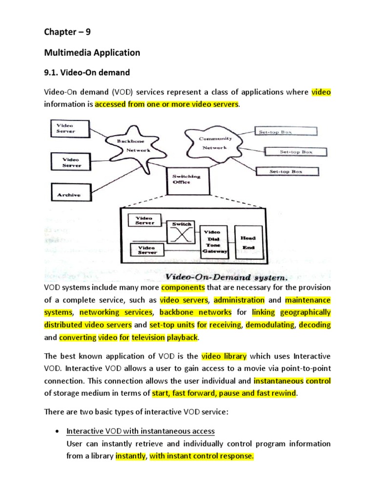 Chapter - 9 Multimedia Application: 9.1. Video-On Demand | Download ...