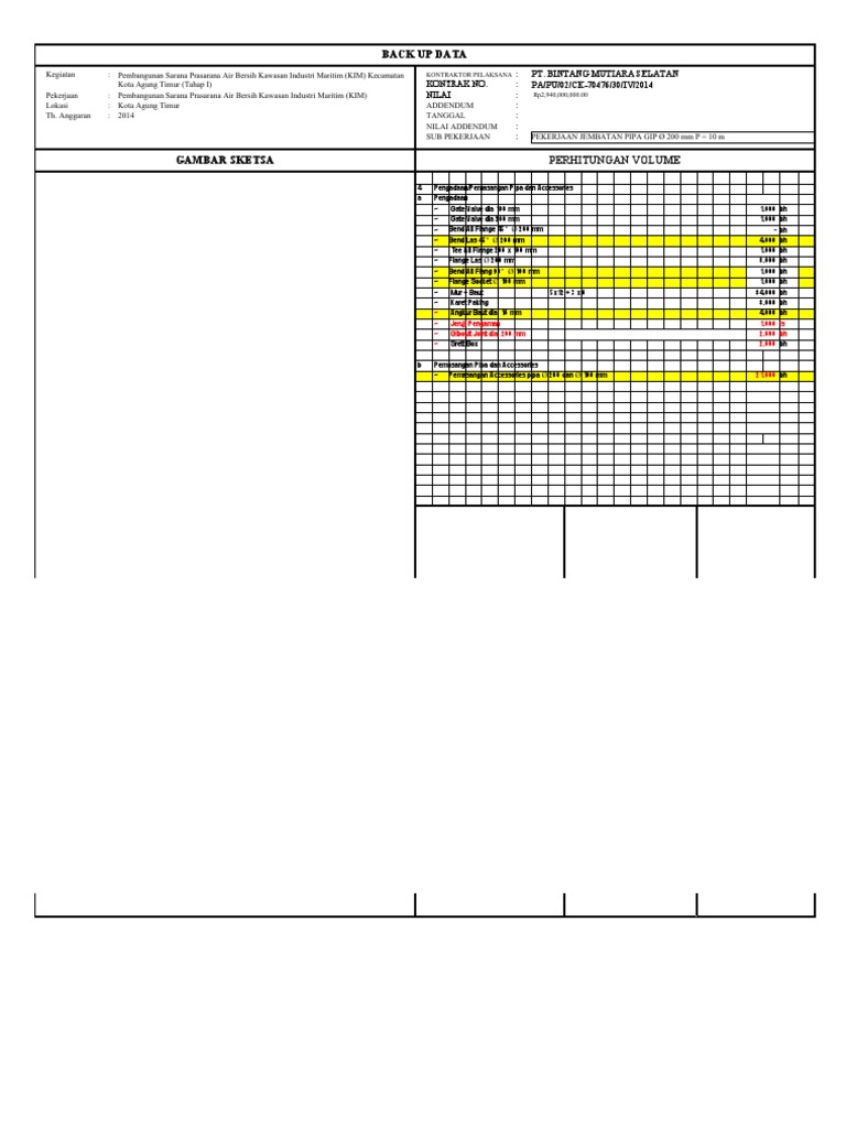 Back Up Data: Perhitungan Volume | PDF