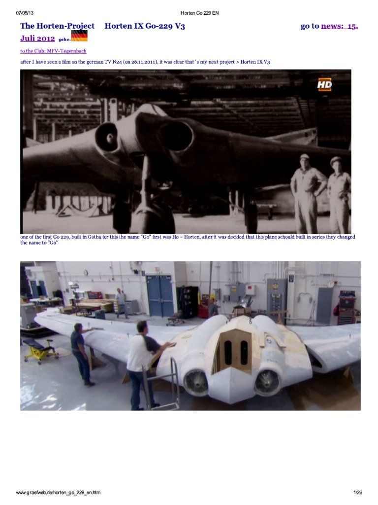 Horten Go 229 en | PDF