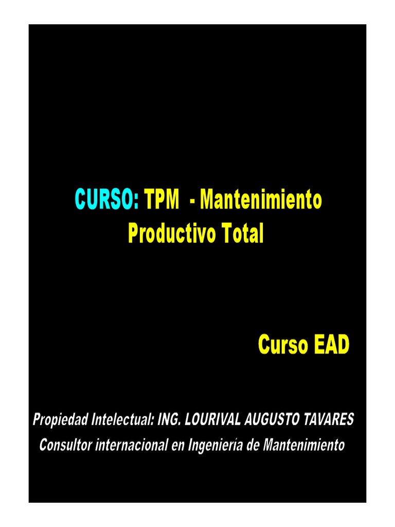 TPM Curso Ead Teoria | PDF | Business
