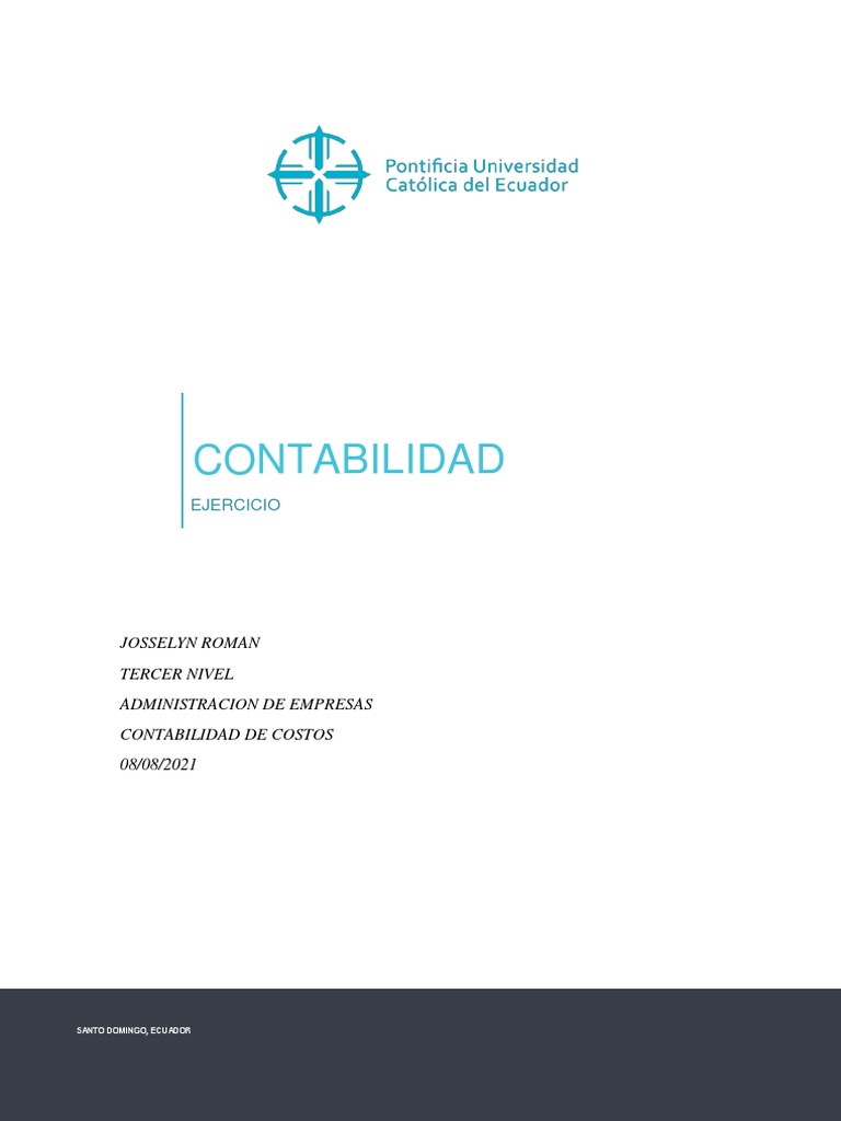 Ejercicio Conta | PDF | Costo | Business