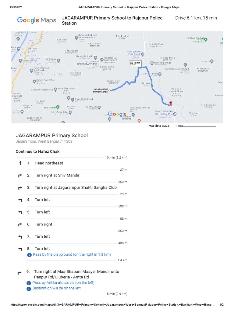 Local Route Directions Guide | PDF