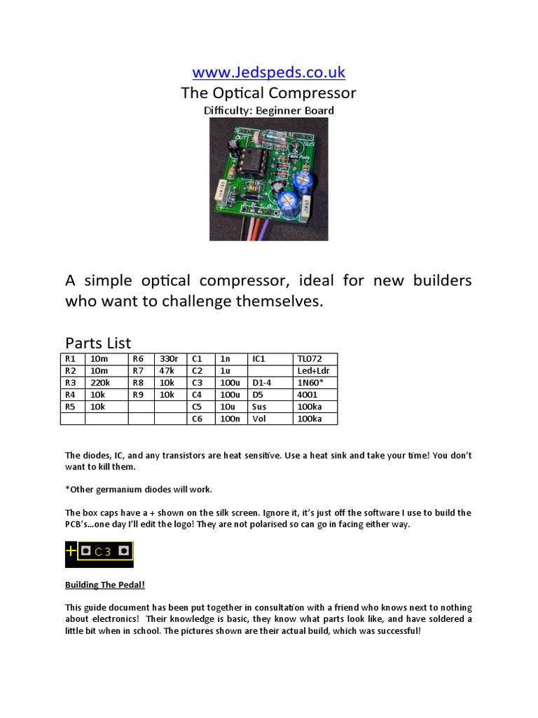 The Optical Compressor: WWW - Jedspeds.co - Uk | PDF | Printed Circuit ...