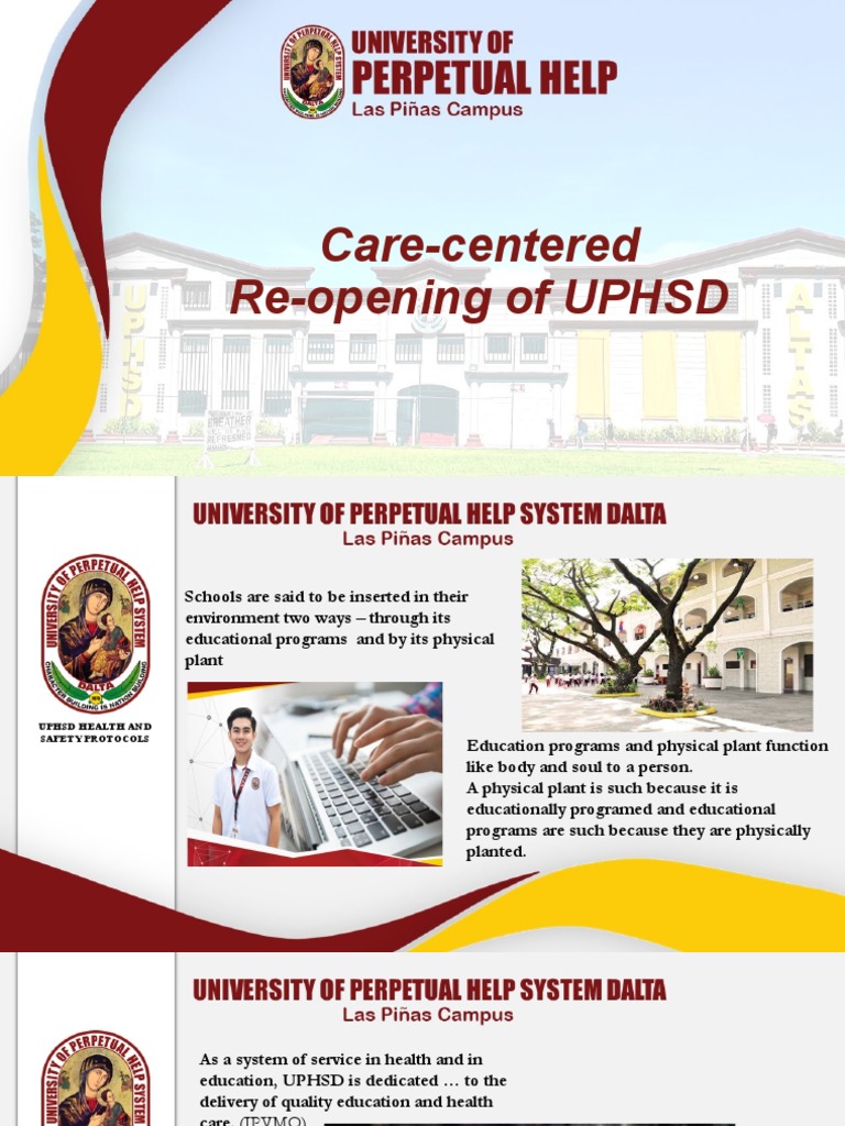 Care-Centered Re-Opening of UPHSD | PDF | Health Sciences | Pandemic