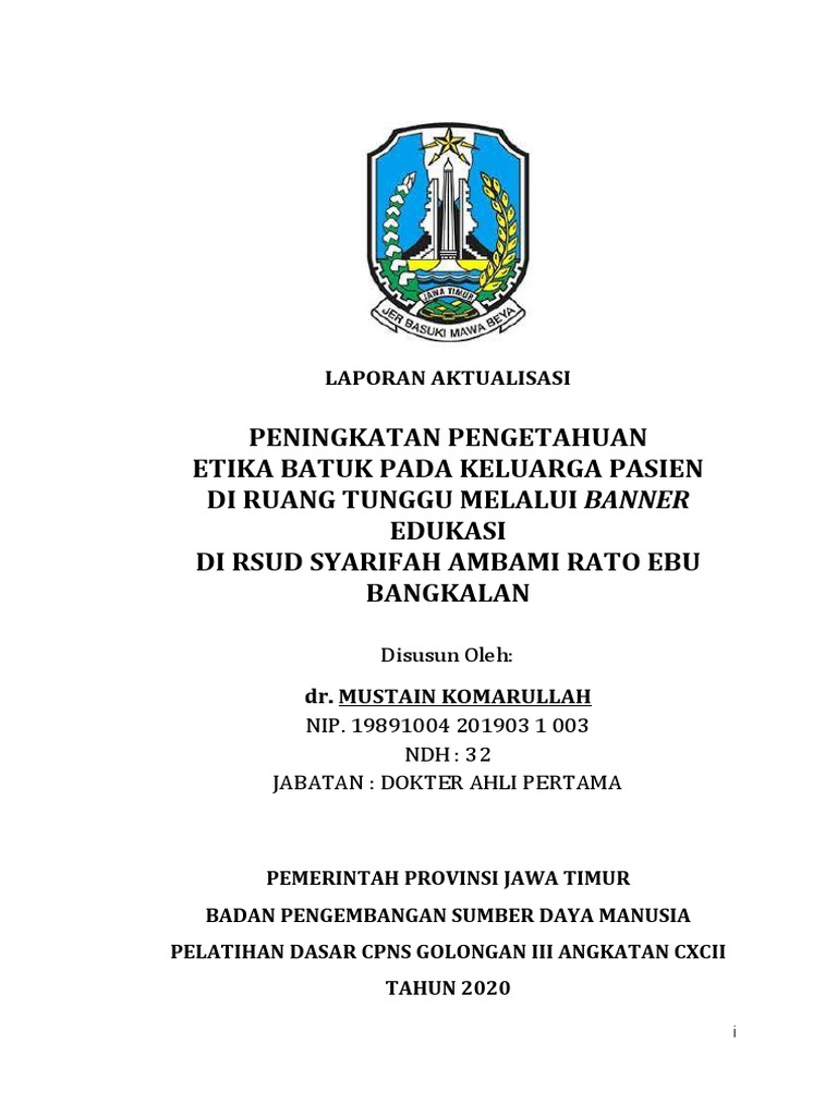 Edukasi Etika Batuk di RSUD Bangkalan | PDF | Karier & Perkembangan | Pengelolaan Keuangan & Uang