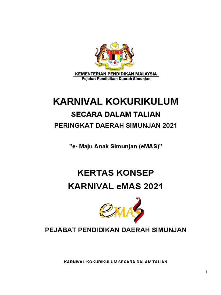 KERTAS KERJA KARNIVAL eMAS 2020 PPD SIMUNJAN | PDF
