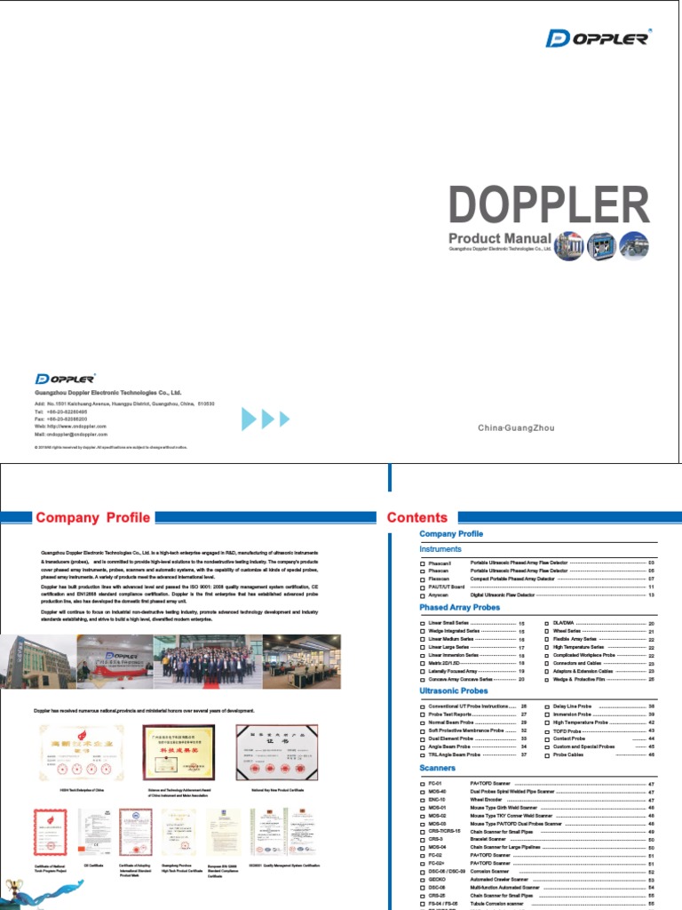 Doppler: Product Manual | PDF | Nondestructive Testing | Display Resolution
