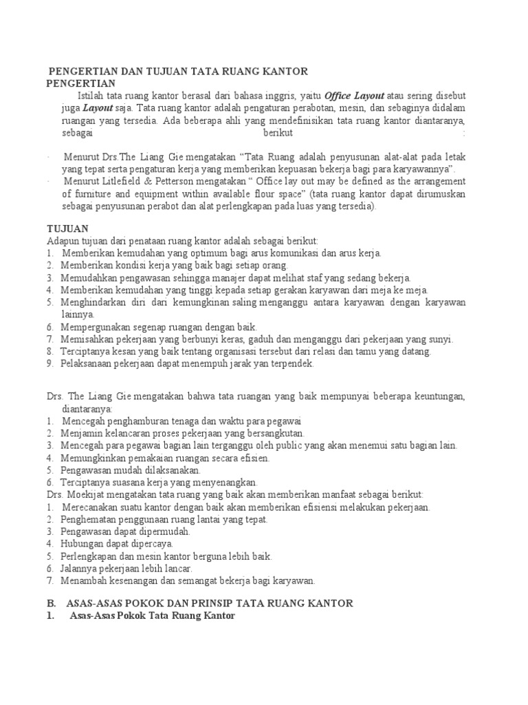 Penataan Ruang Kerja | PDF