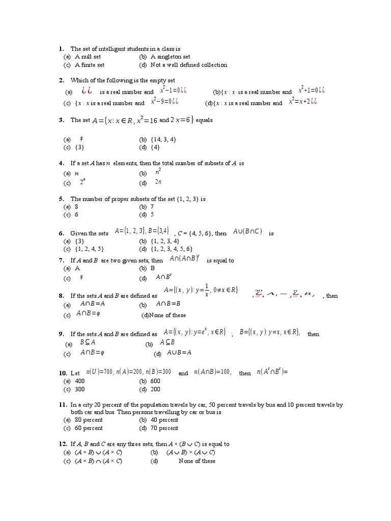 Set Theory Only Questions | PDF | Mathematical Analysis | Abstract Algebra