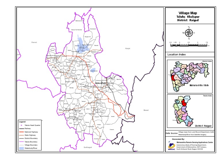 Village Map: Taluka: Khalapur District: Raigad | PDF
