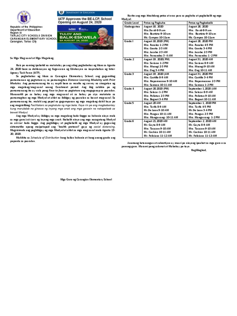 Brochure Distribution and Retrieval of Modules Edited | PDF