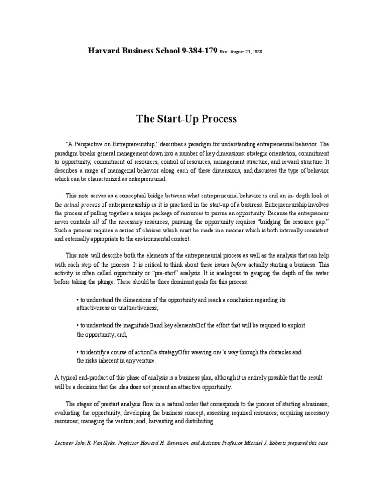Start Up Process | PDF | Entrepreneurship | Startup Company
