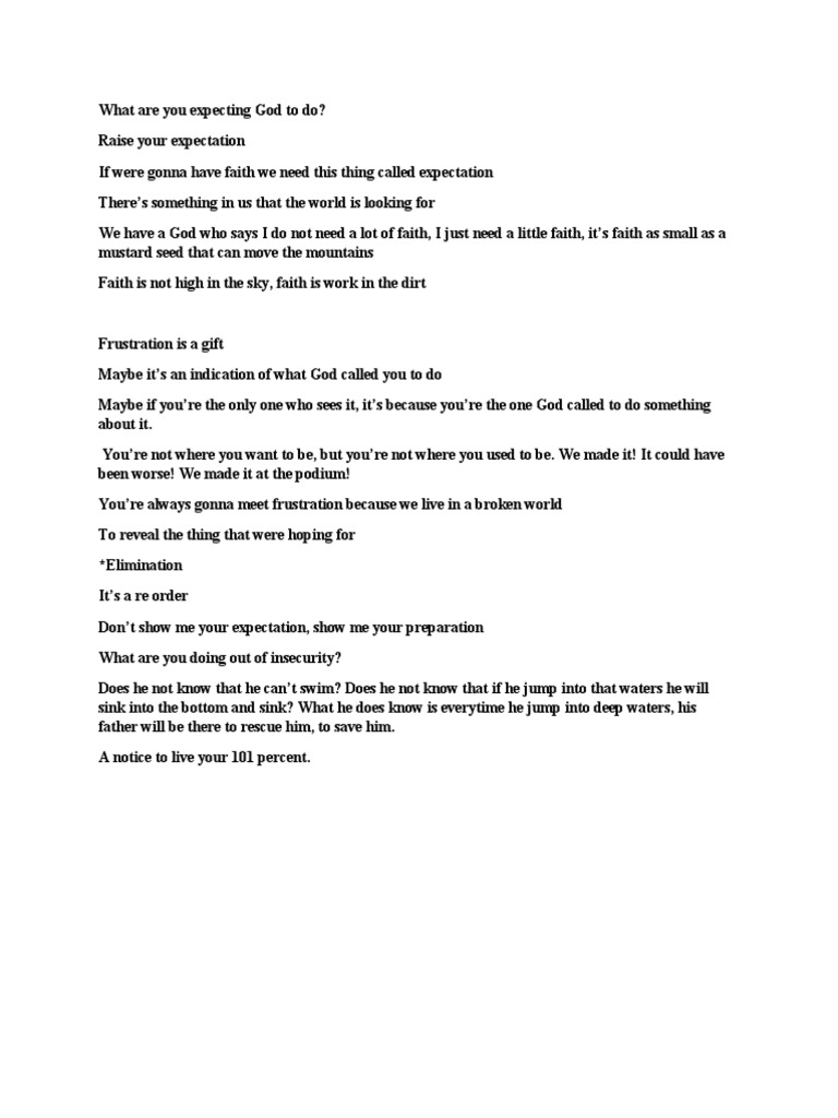 The Frustration of Expectation | PDF