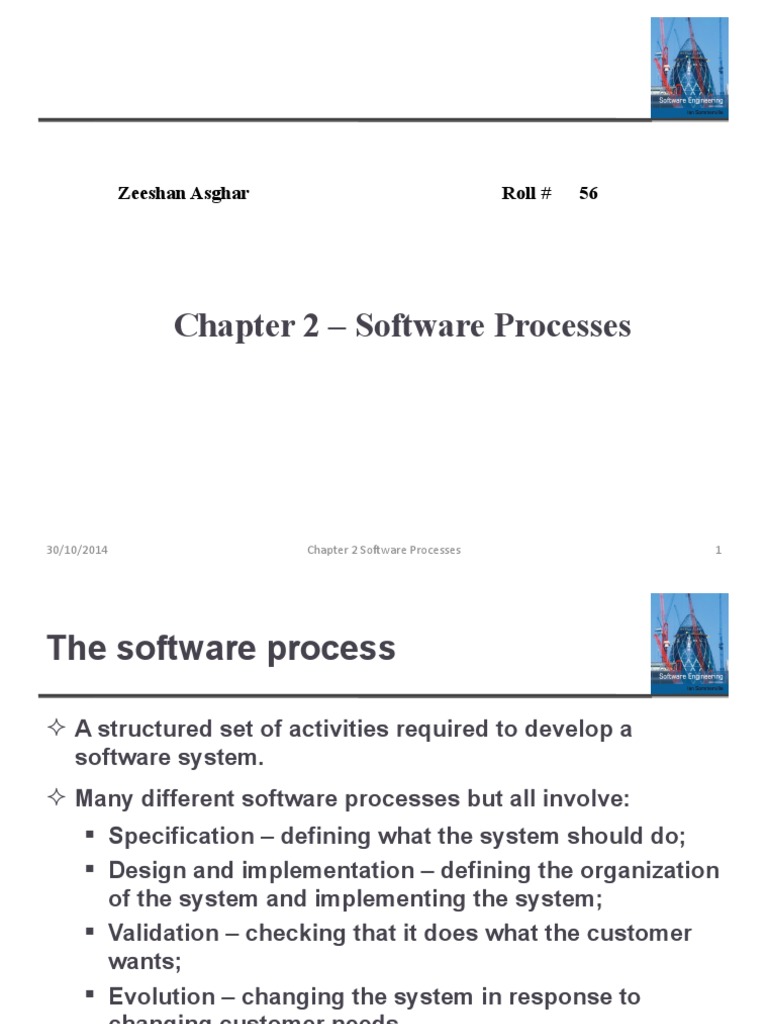 Chapter 2 - Software Processes: Zeeshan Asghar Roll # 56 | PDF ...