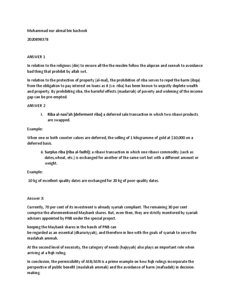 Mid Term Muhammad Nur Akmal | PDF | Banks | Islamic Banking And Finance