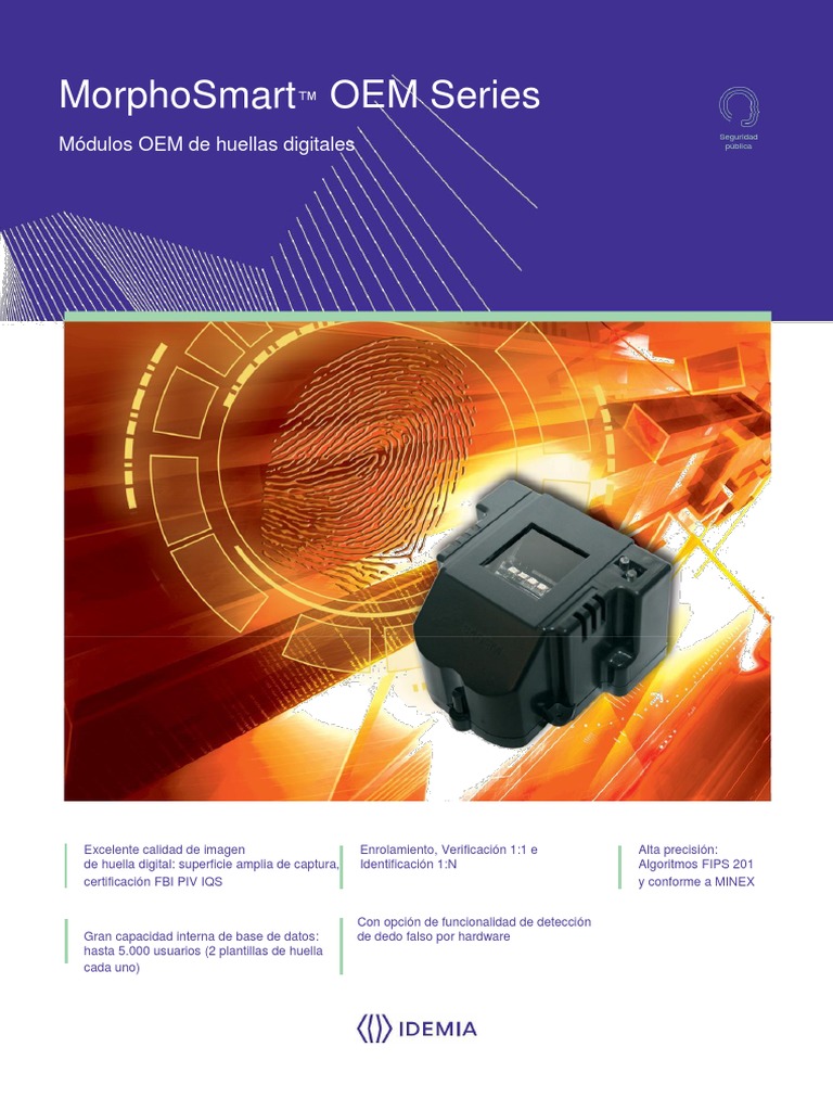 02-MorphoSmart MSO® OEM y XX1 | PDF | Biometría | Autenticación
