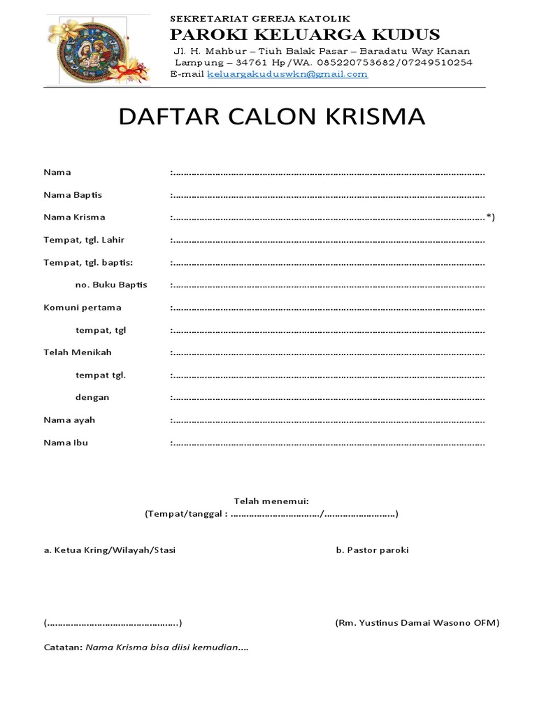 Form Krisma | PDF