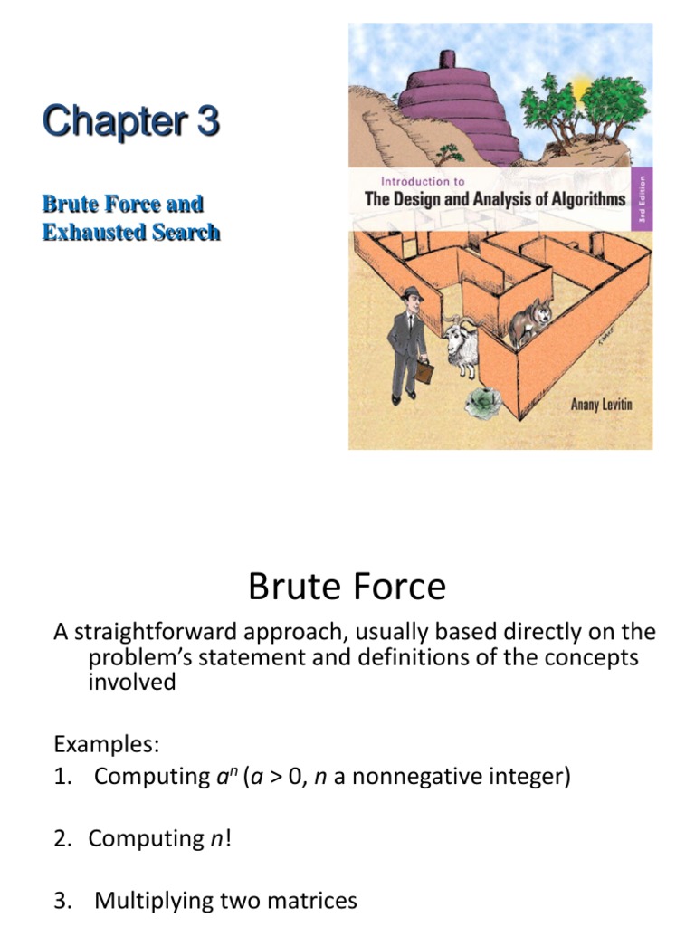 Chapter 3 Brute Force - Selected | PDF | Time Complexity | Discrete ...