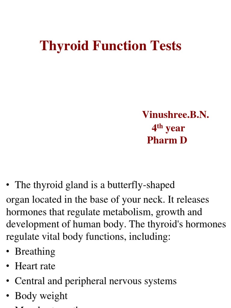 Thyroid Function Tests | PDF | Thyroid Stimulating Hormone | Thyroid ...